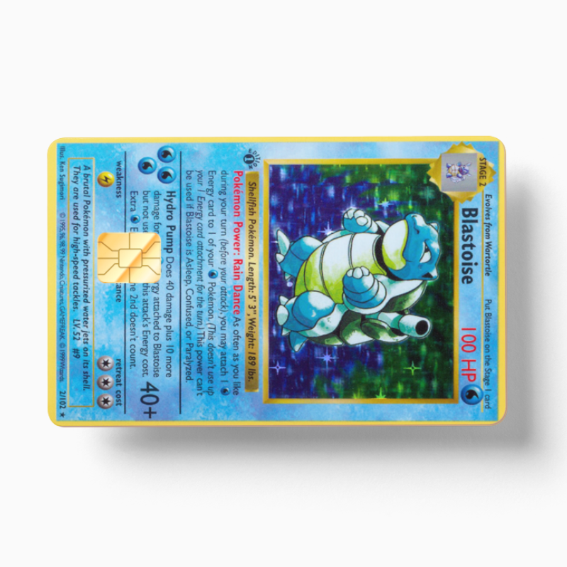 Pokemon Card Blastoise (Holographic) - Card Emblems