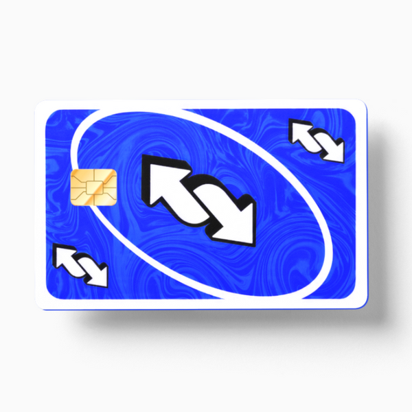 Uno Reverse Card Blue (Holographic) - Card Emblems
