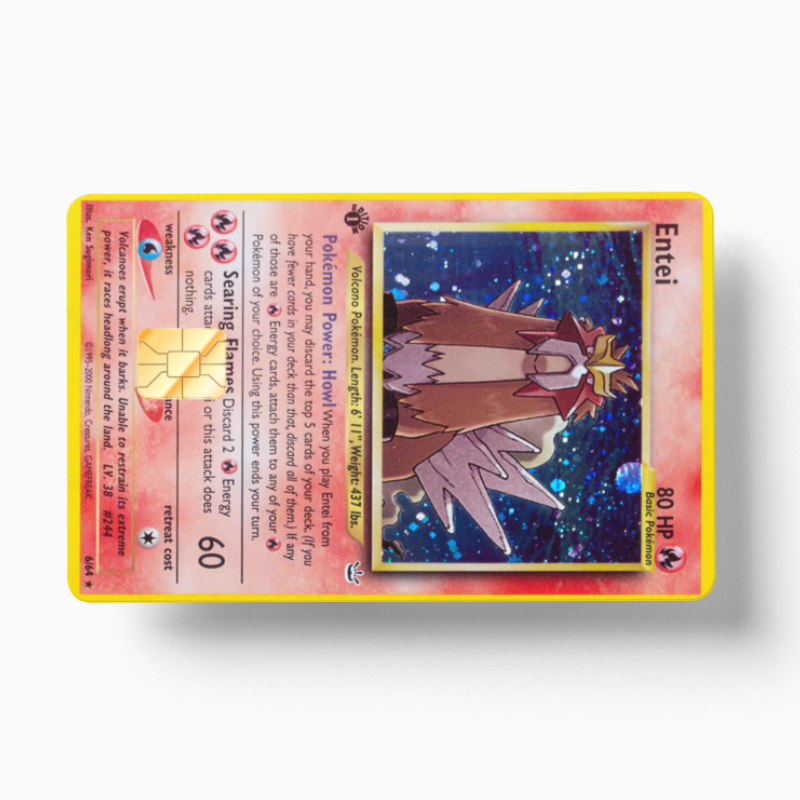 Pokemon Card Entei (Holographic) - Card Emblems