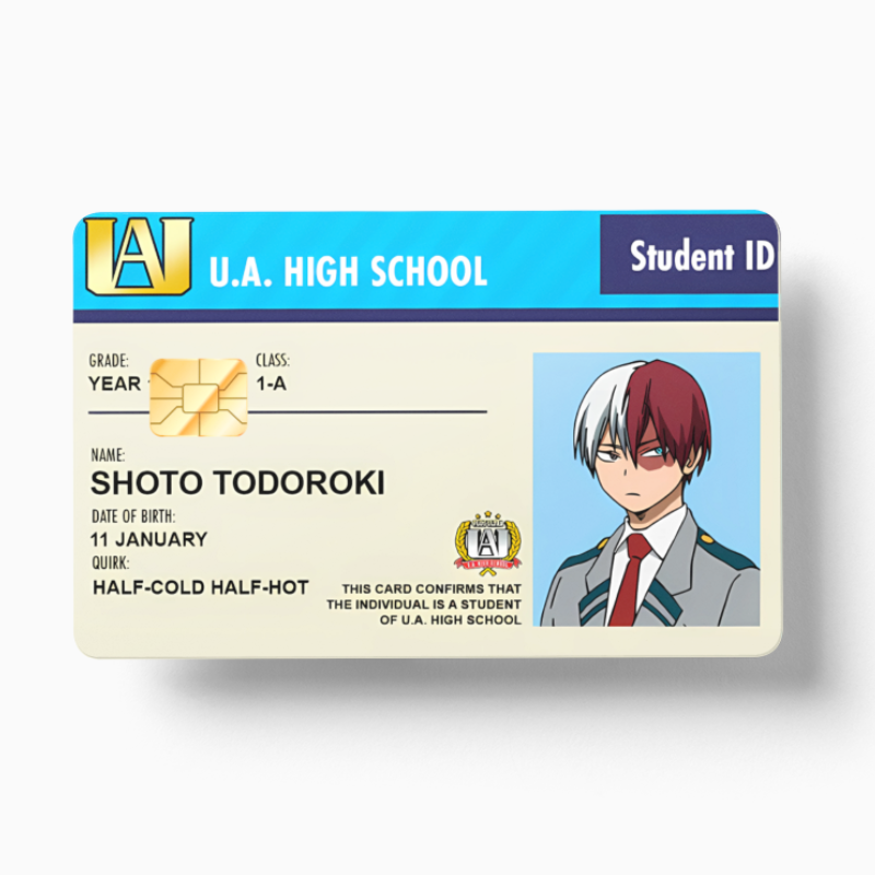Student ID Shoto Todoroki (Holographic) - Card Emblems