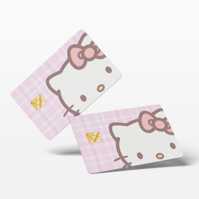 Pink Plaid Hello Kitty (Holographic) - Card Emblems