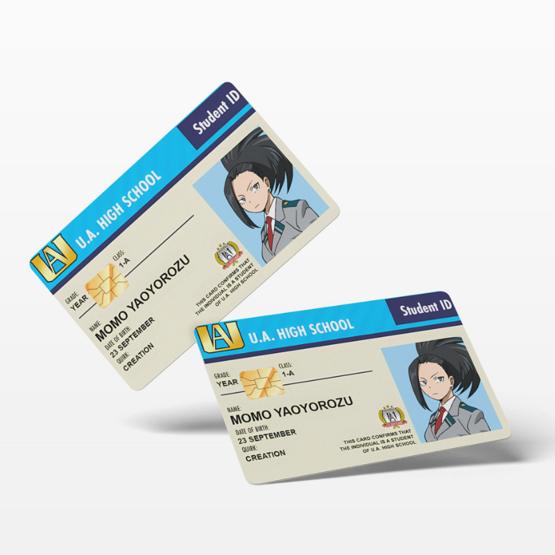 Student ID Momo Yaoyorozu (Holographic) - Card Emblems