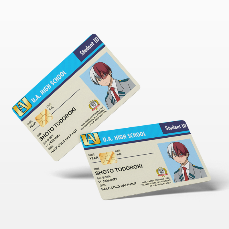 Student ID Shoto Todoroki (Holographic) - Card Emblems