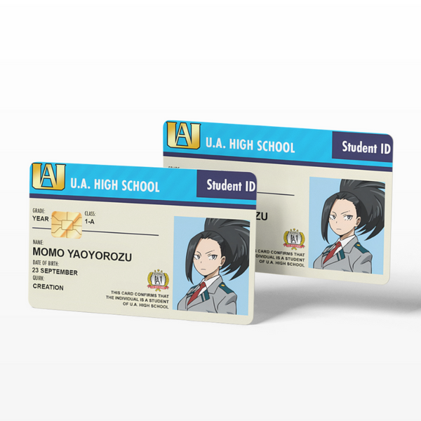 Student ID Momo Yaoyorozu (Holographic) - Card Emblems