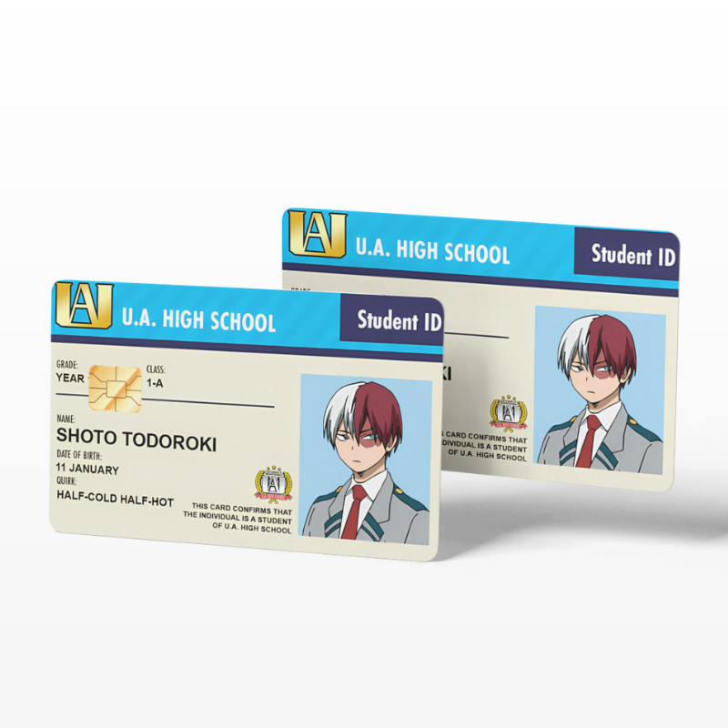 Student ID Shoto Todoroki (Holographic) - Card Emblems