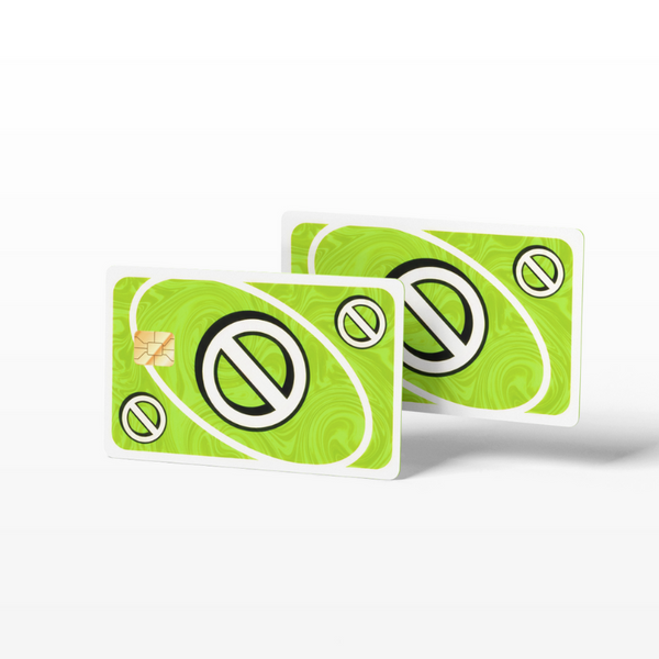 Uno Skip Card Green (Holographic) - Card Emblems